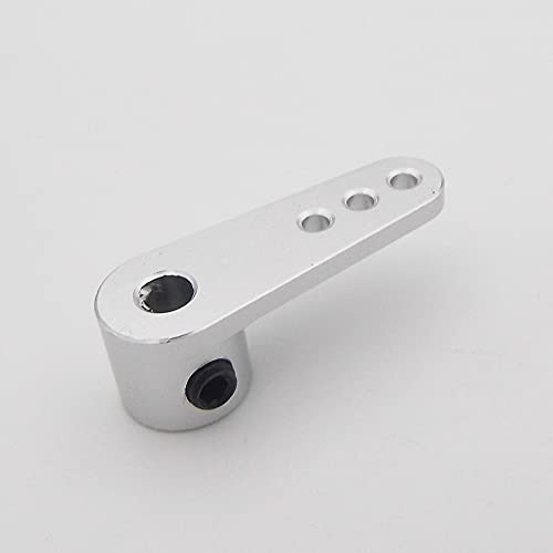【Remote Control Toy Parts】 1PC 4mm Servo Arm Metal CNC Horn Steering Rudder Arm Adapter for RC Boat -Environmentally Friendly Materials (Color : Single arm)