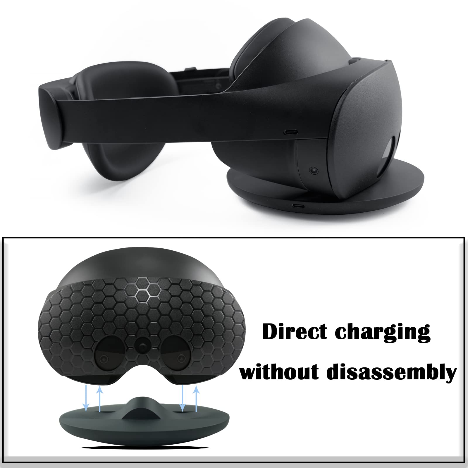 【2 Pcs】 Esimen VR Shell Protective Cover Compatible for Meta Quest Pro, Light & Durable Front Face Cover for Meta Quest Pro Accessories, Hard Front Shell Preventing Collisions and Scratches
