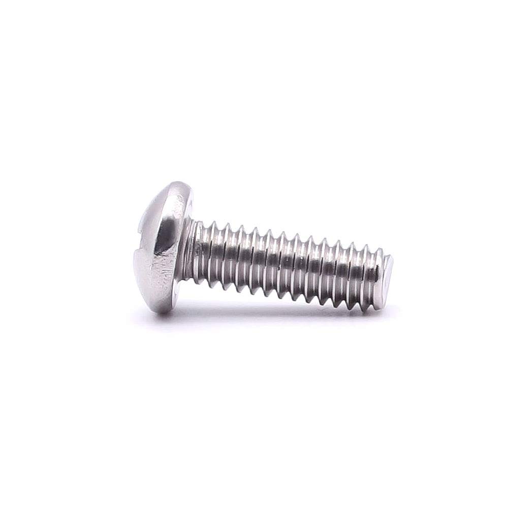 #10-24 x 3/4" Pan Head Machine Screw, Phillips Drive, 304 Stainless Steel 18-8, Bright Finish, Fully Machine Thread, 100 Pcs