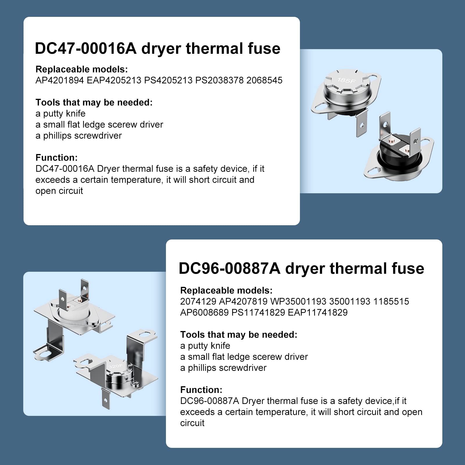 【Upgraded】DC97-14486A Samsung Dryer Heating Element DC97-14486D for Samsung DV40J3000EW/A2 DV42H5000EW/A3 DV45H7000EW/A2 DVE50M7450W/A3 DV42H5200EW/A3 DV48H7400EW/A2