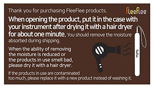 【FleeFlee】 CARE STICK for Musical Instrument Storage(Handmade, 11.8inch) Remove the Smell, Absorb Moisture, Dehumidification, Increase Pad Life,Flute Cleaning kit, Cleaner Rod