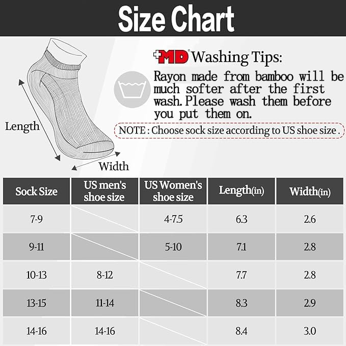 +MD Ultra Soft Athletic Running Socks for Women and Men, Cushioned Moisture Wicking No Show Short Casual Sports Socks-6 Pairs, 2Black/2White/2Grey9-11