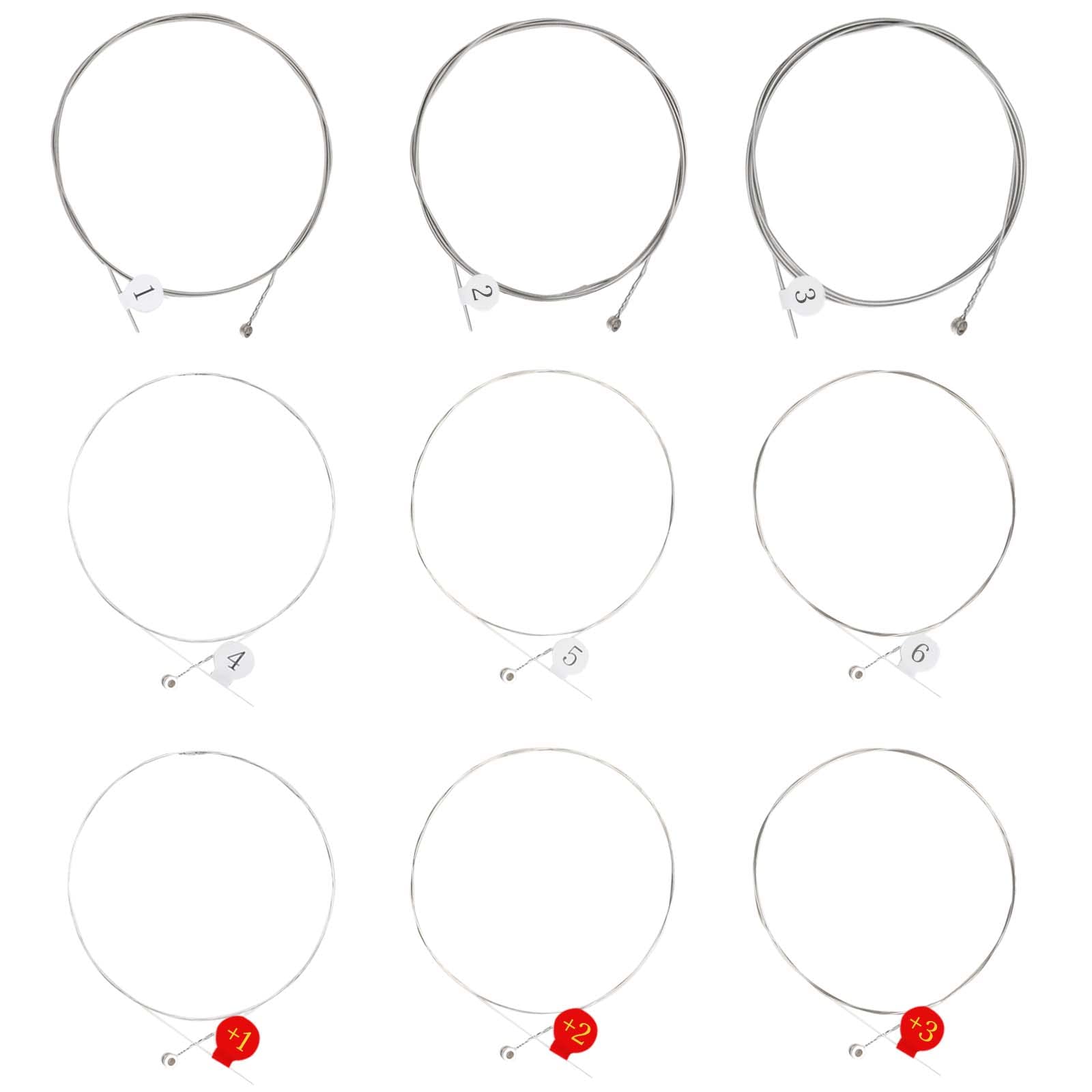 【6+3 pcs Strings】Asmuse Guitar Strings-1 PACKS of Professional Electric Guitar Strings Nickel Alloy Wound Strings Light/Medium 09-42 Gauge