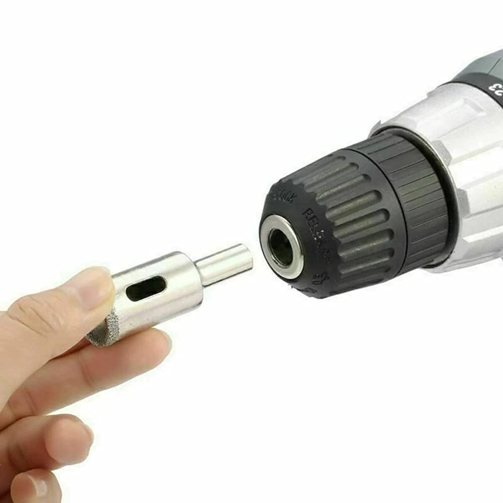 1-1/4" (32 mm) Diamond Hole Saw Bit Hollow Core Drill Bits 1/2 Inch Shank Hollow Core Hole Saws Masonry Drilling Tools for Glass Stone Ceramic Porcelain Tiles Marble Quartz Granite Bottles DIY
