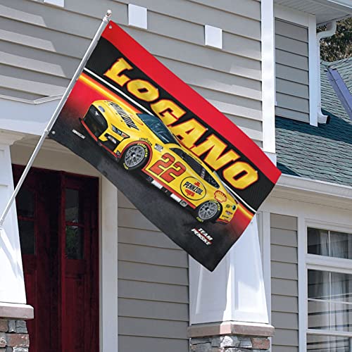 #22 Joey Logano Flag 3x5 Ft Polyester Fabric with 2 Brass Grommets Banners for Outdoor Indoor Decoration