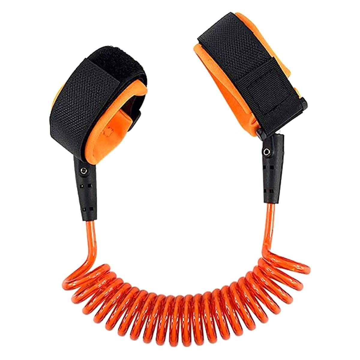 1 Pack Child Anti Lost Wrist Link，4.9ft(1.5M) Sturdy Flexible Safety Wristband Leash for Kids and Toddlers (Orange）2019