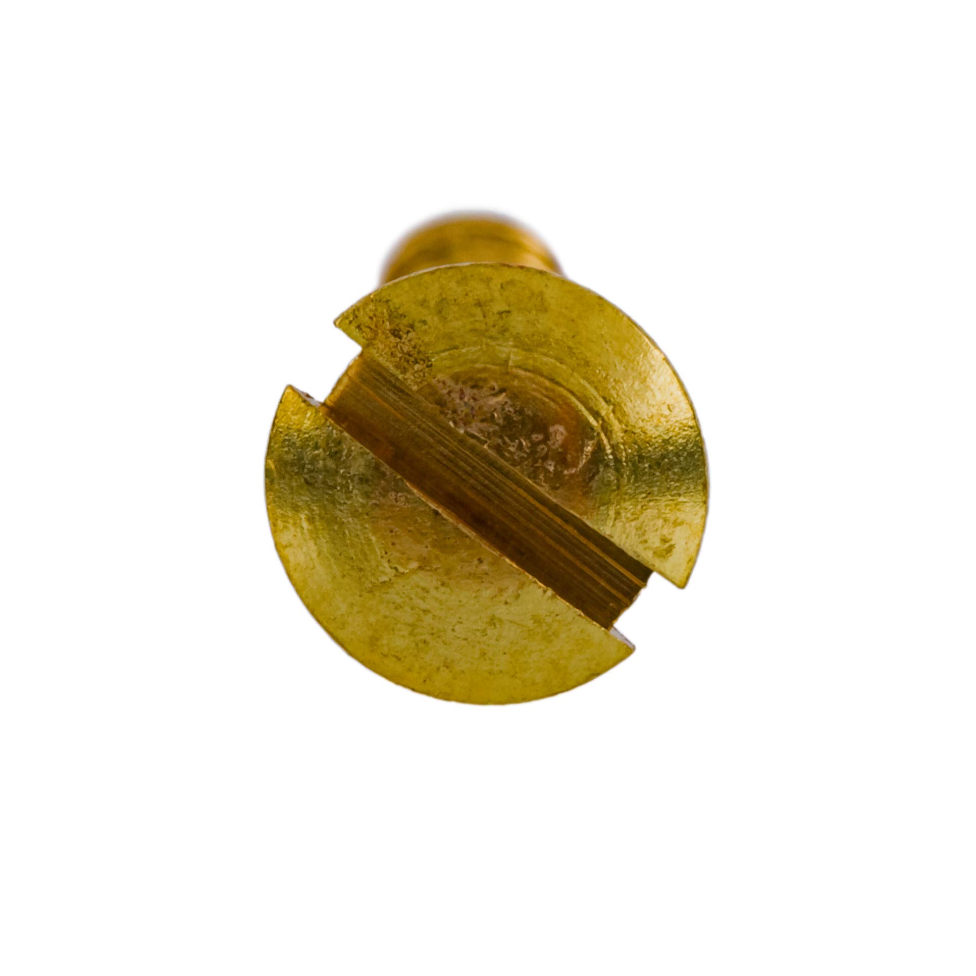 #5 x 5/8" Solid Brass Oval Countersunk Head Slot Drive Wood Screws | Pack of 25 | Self Tapping Screws for Wood Antique or Modern Furniture | OS1-B (25)