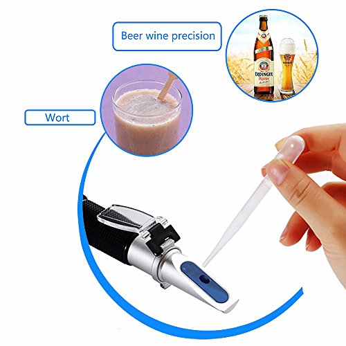 【The Best Deal】OriGlam RSG-100ATC Black Brix 0-32% Refractometer Beer Sugar Wine Alcohol Wort SG Meter Saccharimeter Handheld Tester Tools