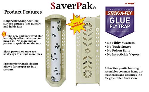 $averPak Single- 1 JT Eaton Stick-A-Fly Glue Fly Stick Trap