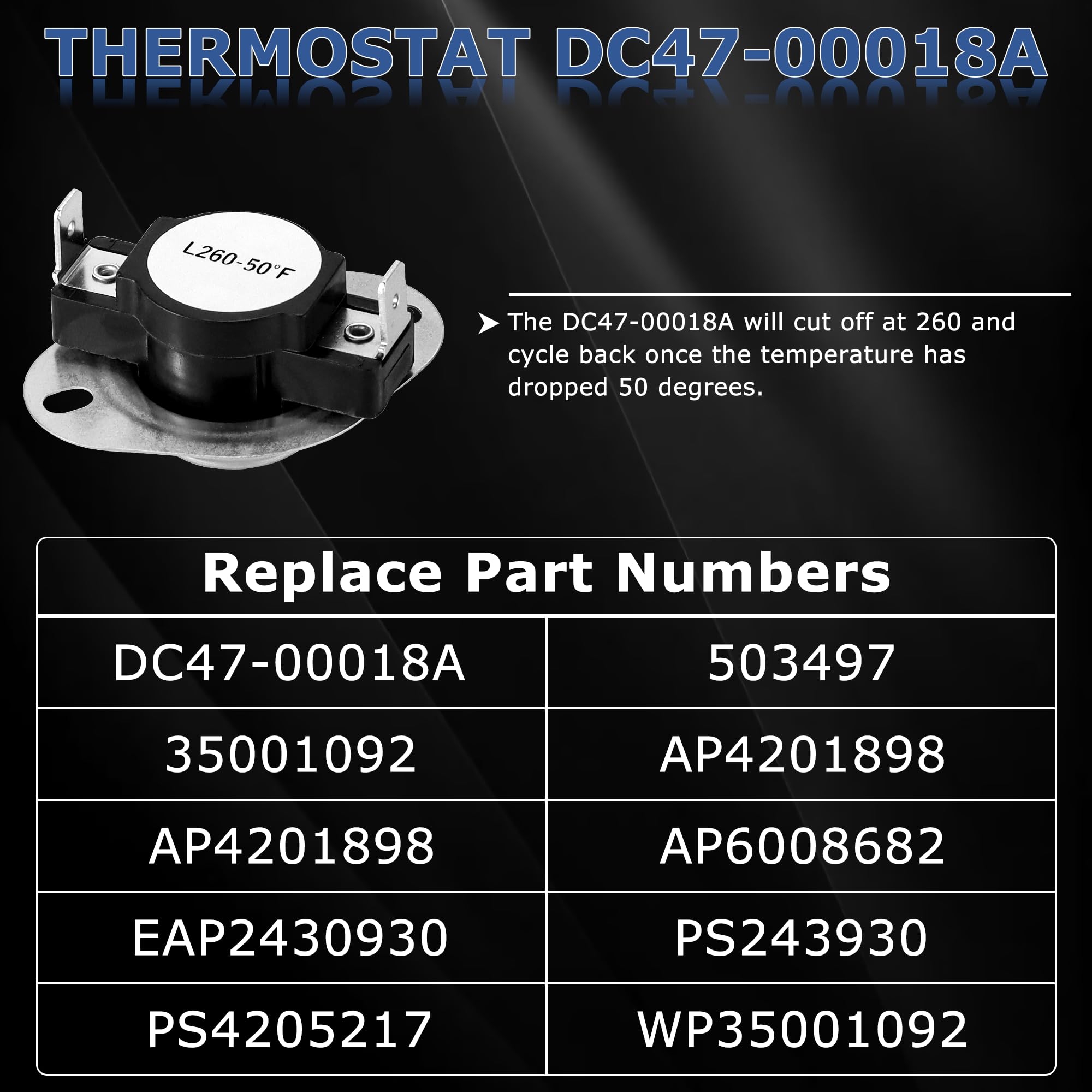 【Upgraded】DC47-00019A Dryer Heating Element for SAMSUNG DV40J3000EW/A2 DV45H7000EW/A2 DV42H5000EW/A3 DVE50R5400V/A3 DV42H5200EP/A3 DV210AEW/XAA DVE50M7450W/A3 DV42H5200EP DV48H7400EW/A2