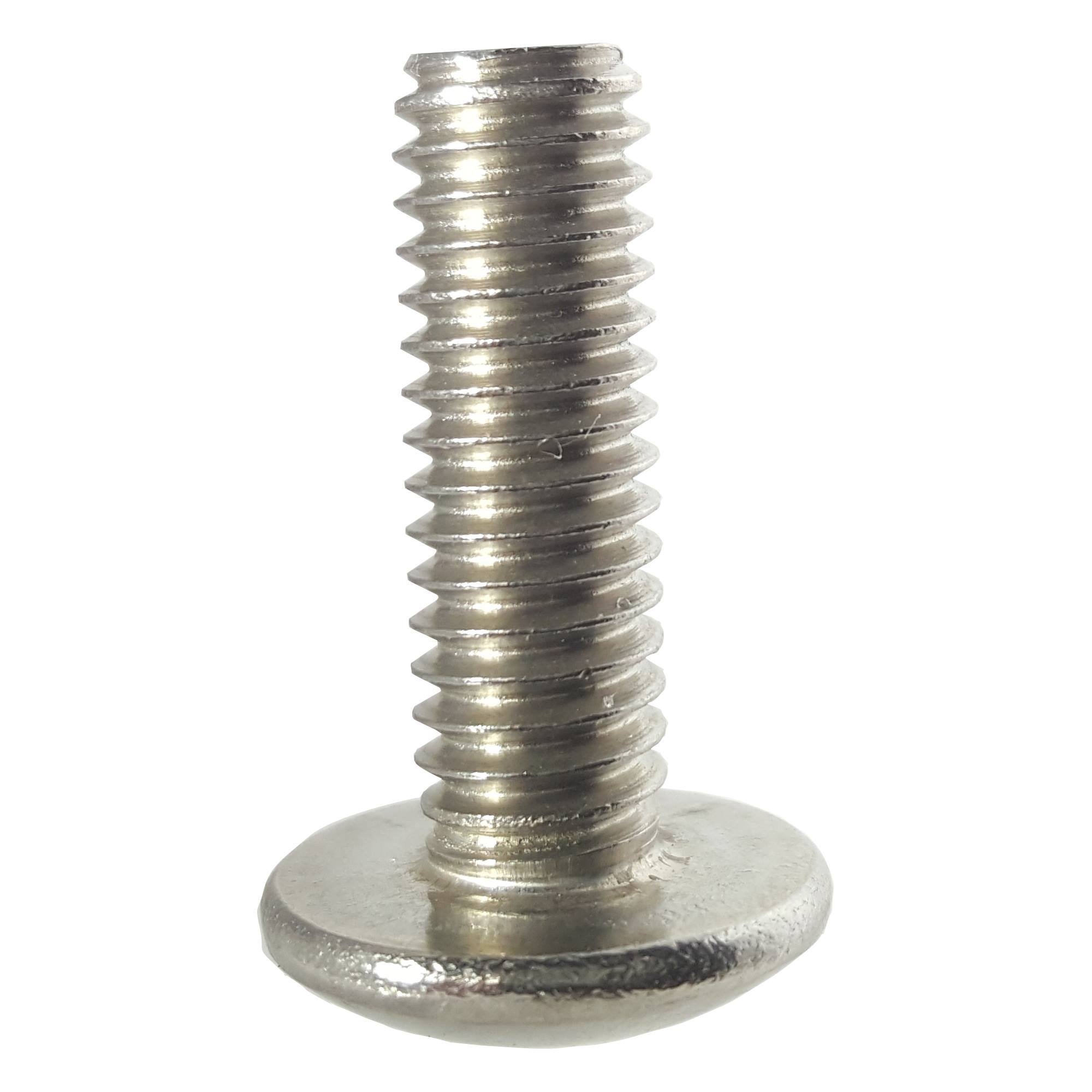 10-32 x 1/2" Truss Head Machine Screws, Full Thread, Phillips Drive, Stainless Steel 18-8, Bright Finish, Machine Thread, Quantity 100 Pieces by Fastenere