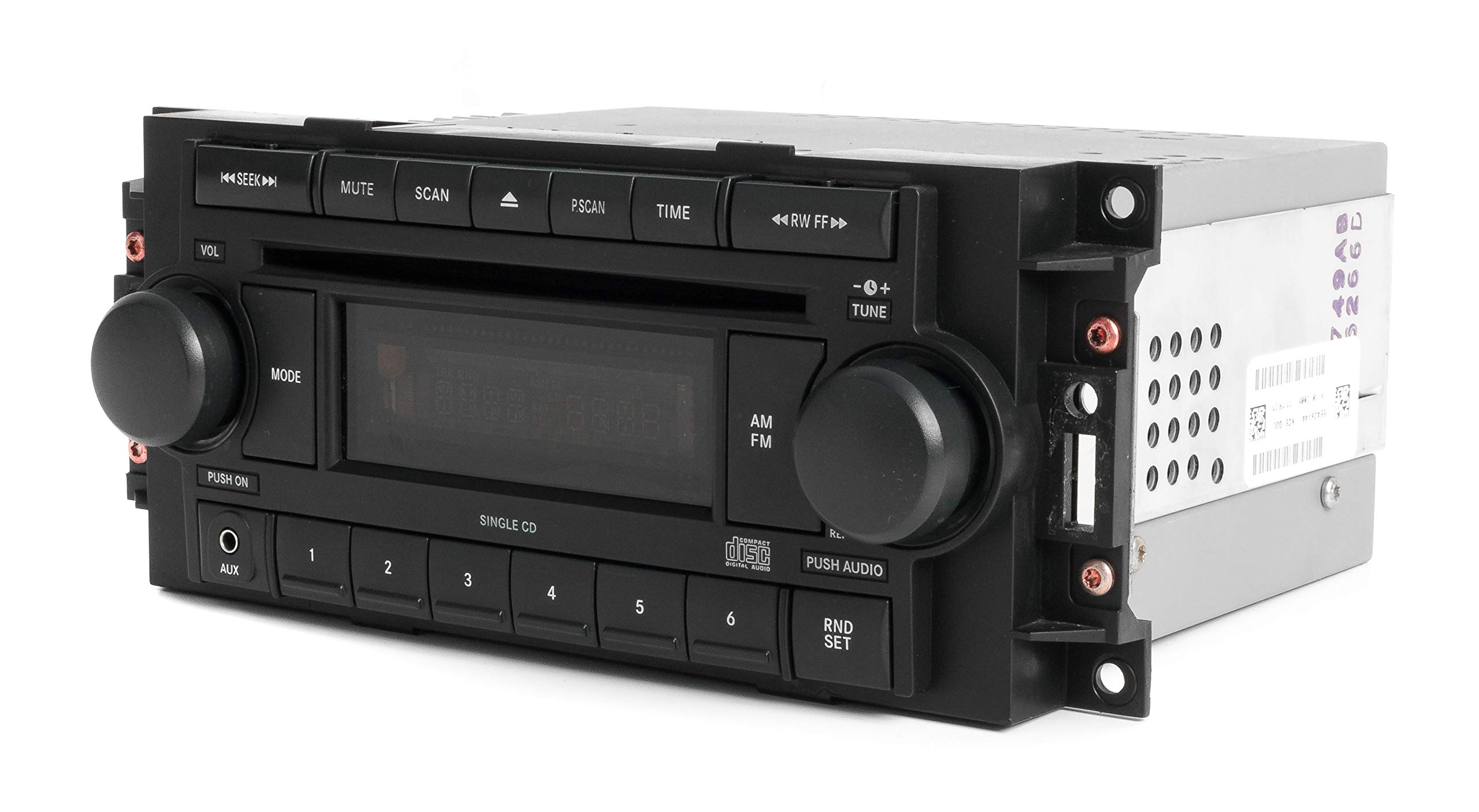 1 Factory Radio AM FM CD Auxiliary Input Bluetooth Compatible With 2004-2010 Jeep Dodge Chrysler REF P05064171AE