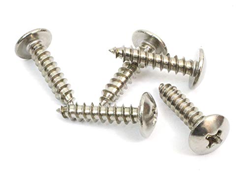 #6 x 5/8" Stainless Truss Head Phillips Wood Screw (100pc) 18-8 (304) Stainless Steel Screws by Bolt Dropper, ssd Screws