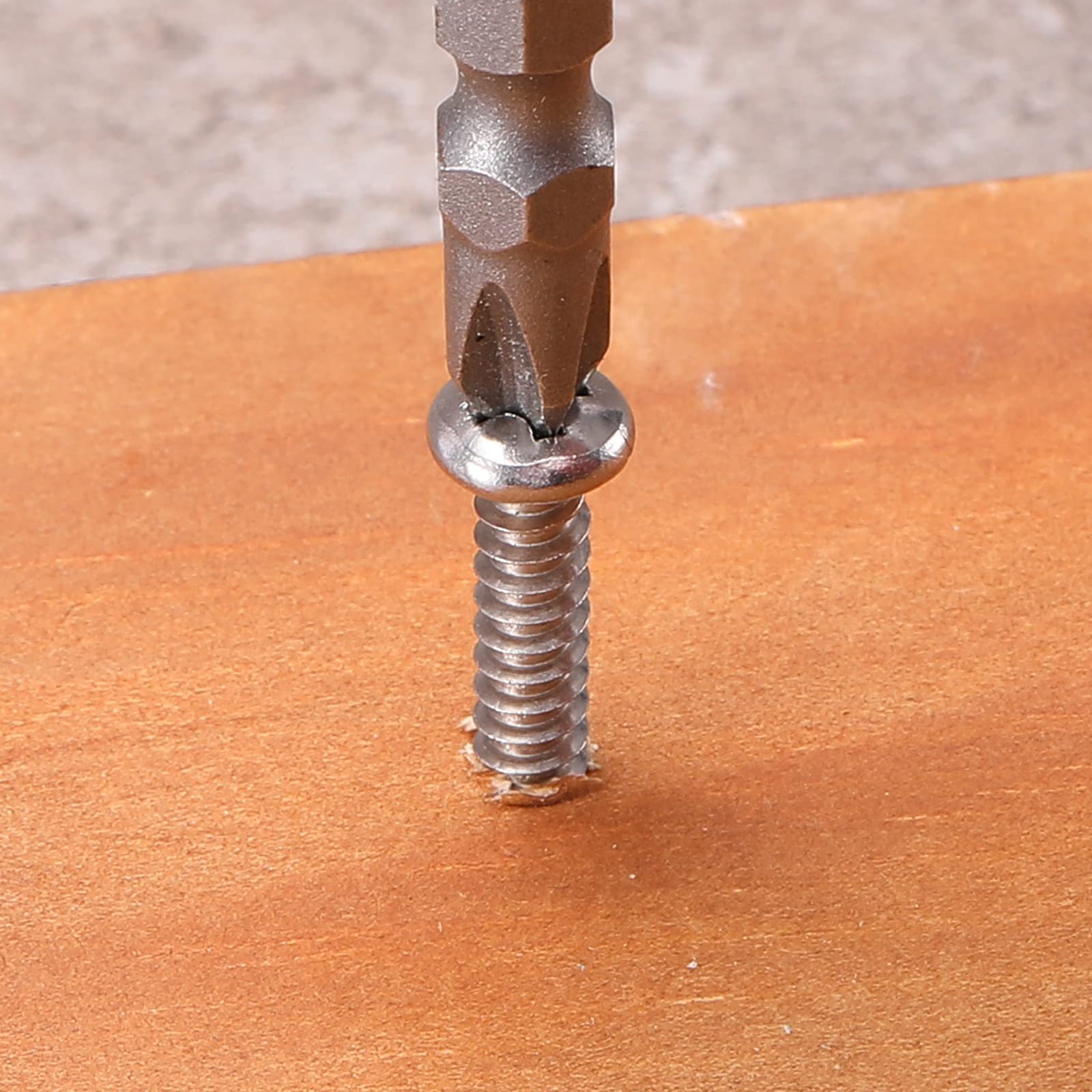 #4 x 3/4" Wood Screw 100Pcs 18-8 (304) Stainless Steel Pan Head Fast Self Tapping Drywall Screws by SG TZH