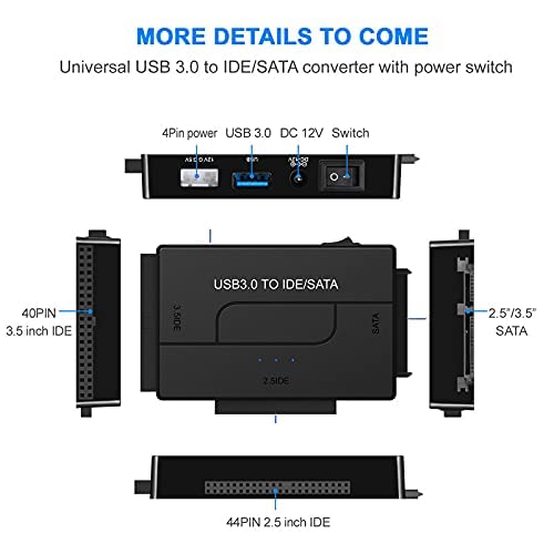 【Bundle】 YINNCEEN USB 3.0 Switcher Selector 2 Computer Sharing 4 USB Devices and USB 3.0 to SATA IDE Adaper Hard Drive Reader