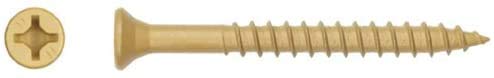 #9 x 3" Deck Screws, Tan, ACQ Compatible, Combo Drive - Square and Phillips (Quantity: 5 pounds) Can be Used with Pressure Treated Lumber