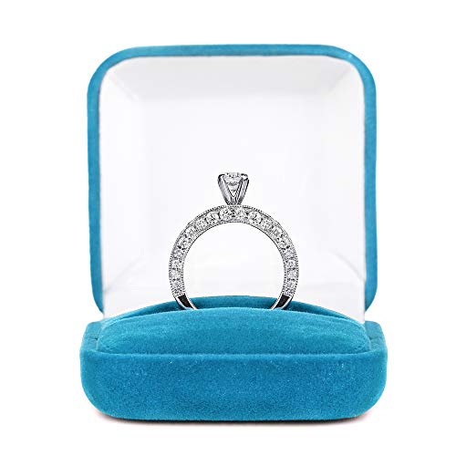 0.04 Carat Round Natural Diamond Wedding Ring for Women in 10k White Gold (I-J, SI1-SI2, cttw) Solitaire Style Size 7.5 by VVS Gems