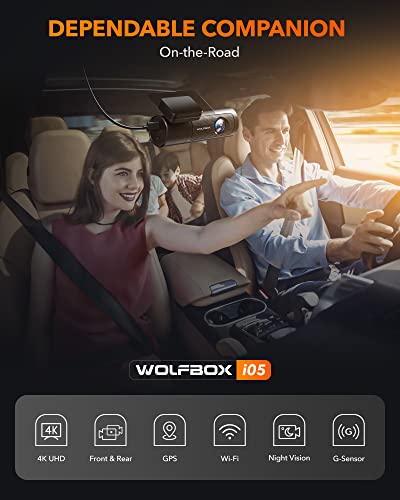 【WOLFBOX i05 Dash Cam + Type-C Hardwire Kit】 i05 Dash Cam with Type-C Hardwire Kit
