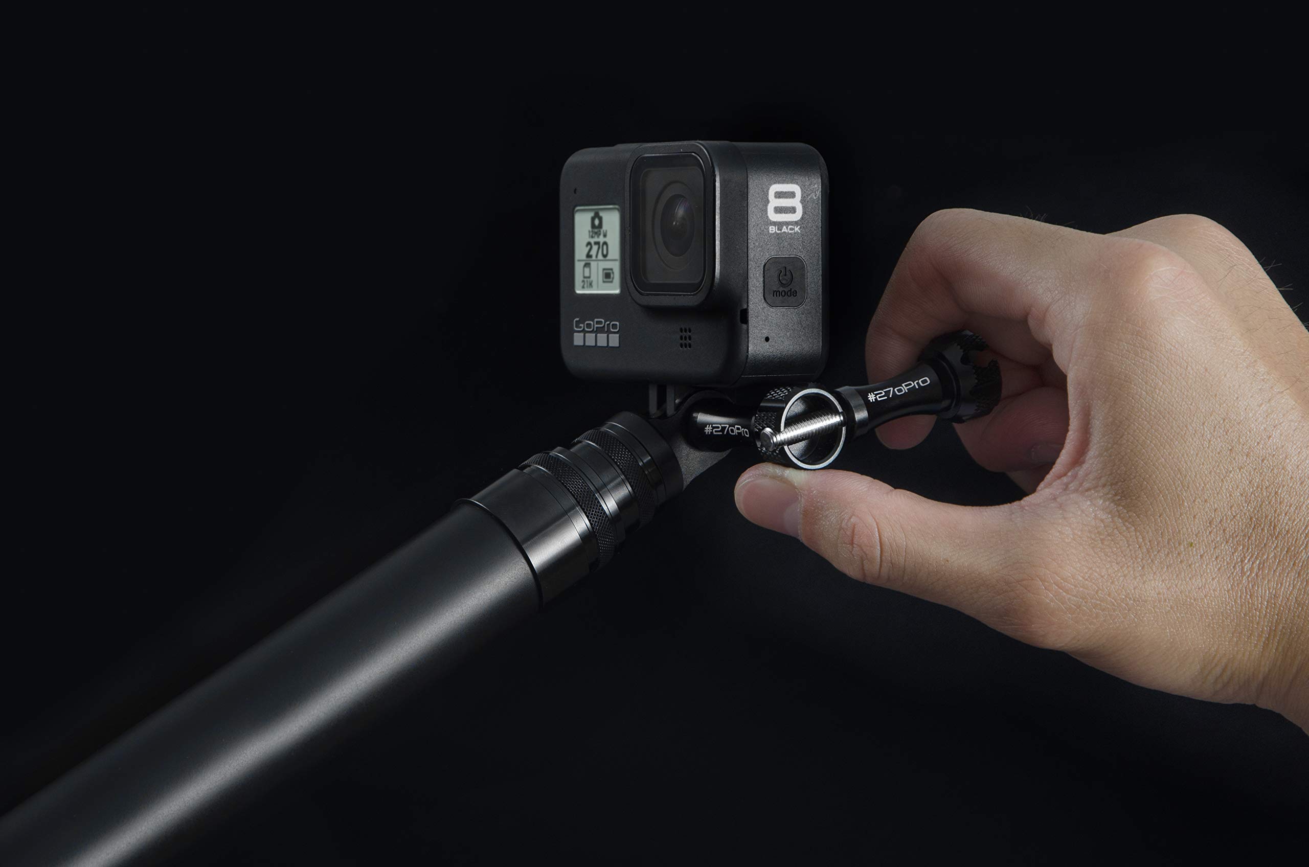 #270Pro | Intuitive Smart Screws & Mini Storage Bag | Tighten for GoPro securely Patented Aluminum Thumb Screw Prevents from Shifting on high-Speed Activities