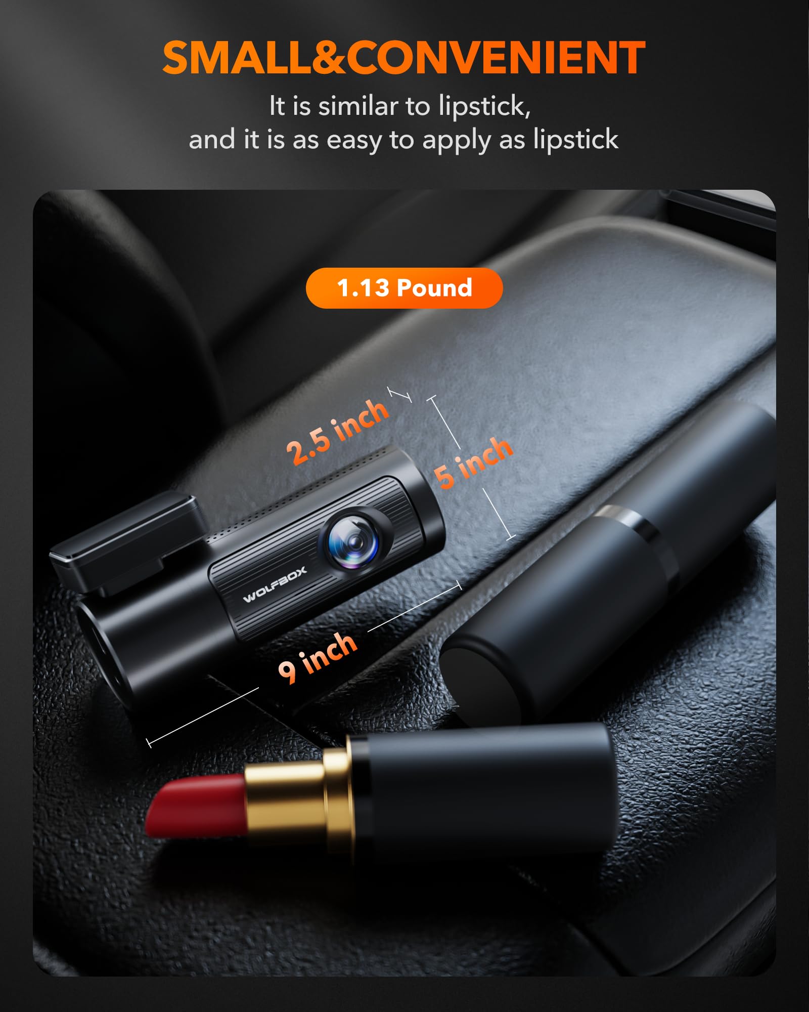 【WOLFBOX i05 Dash Cam + Type-C Hardwire Kit+128G Card】 i05 Dash Cam with Type-C Hardwire,128G Card Kit
