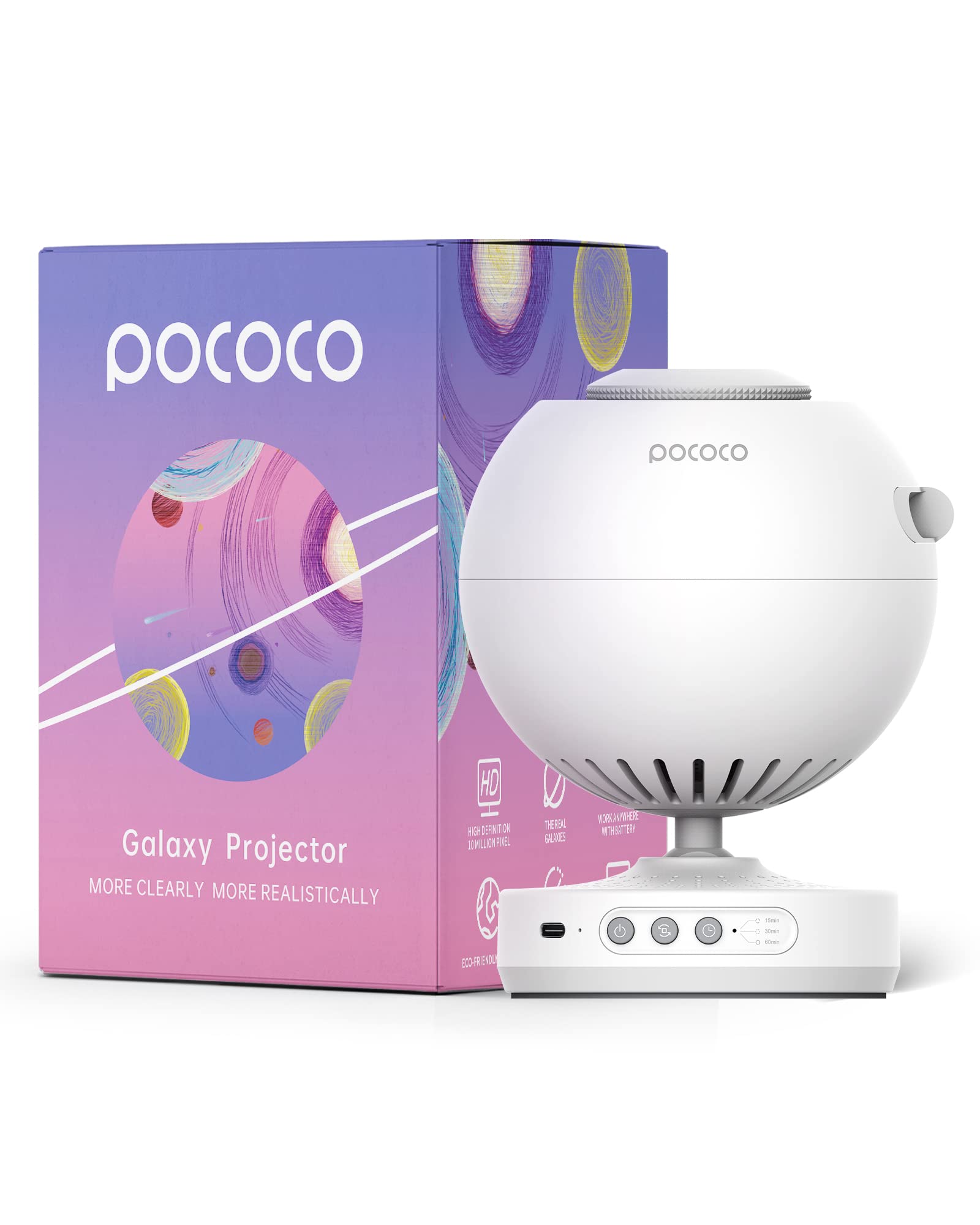 【Limited Time Offer: 16% Off 】POCOCO Galaxy Projector + Realistic Constellation-2 - Discs (6 Pieces)