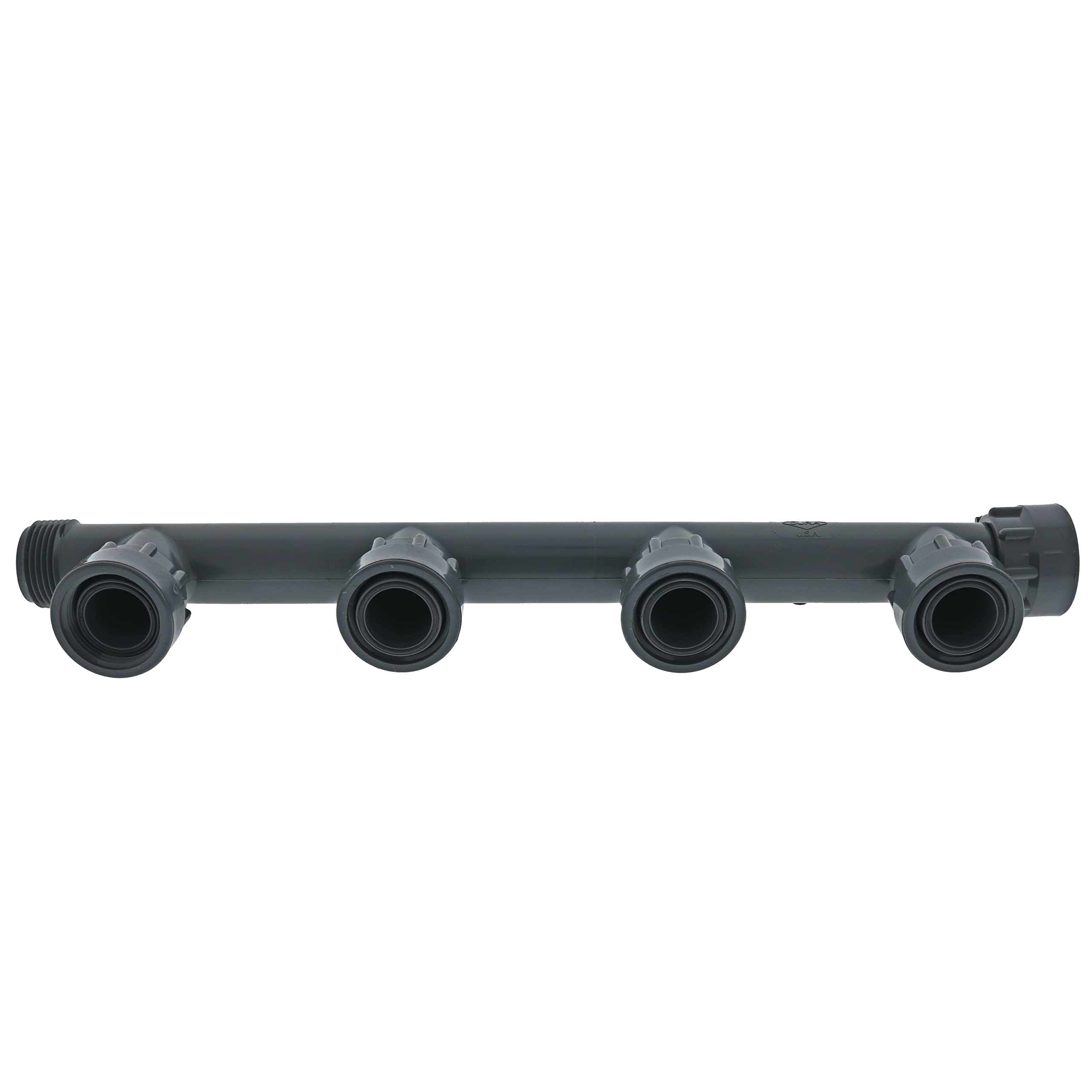 1" x 1" x 1" x 4 Multiport Drip Irrigation 4-Outlet Swivel Manifold (Swivel x Mipt x Swivel)