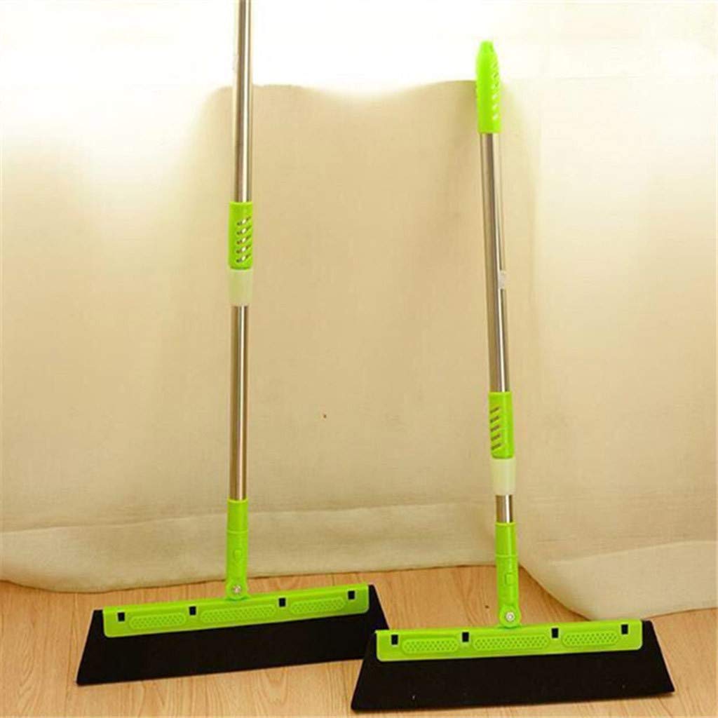 *m·kvfa* Magic Broom Sweeper Dust Hair Bathroom Wiper Broom Rotate Connector Rubber Tool Adjustable Long Handle Removal Pet Human Hair