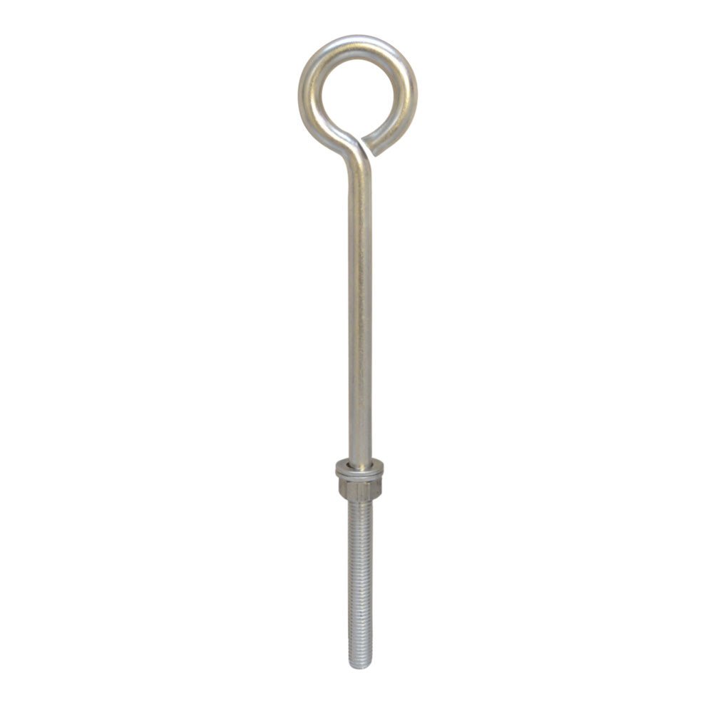 1/2" x 8" Stainless Steel Forge Style Marine Wire Turned Eye Bolt Nut Washers 250 Lb