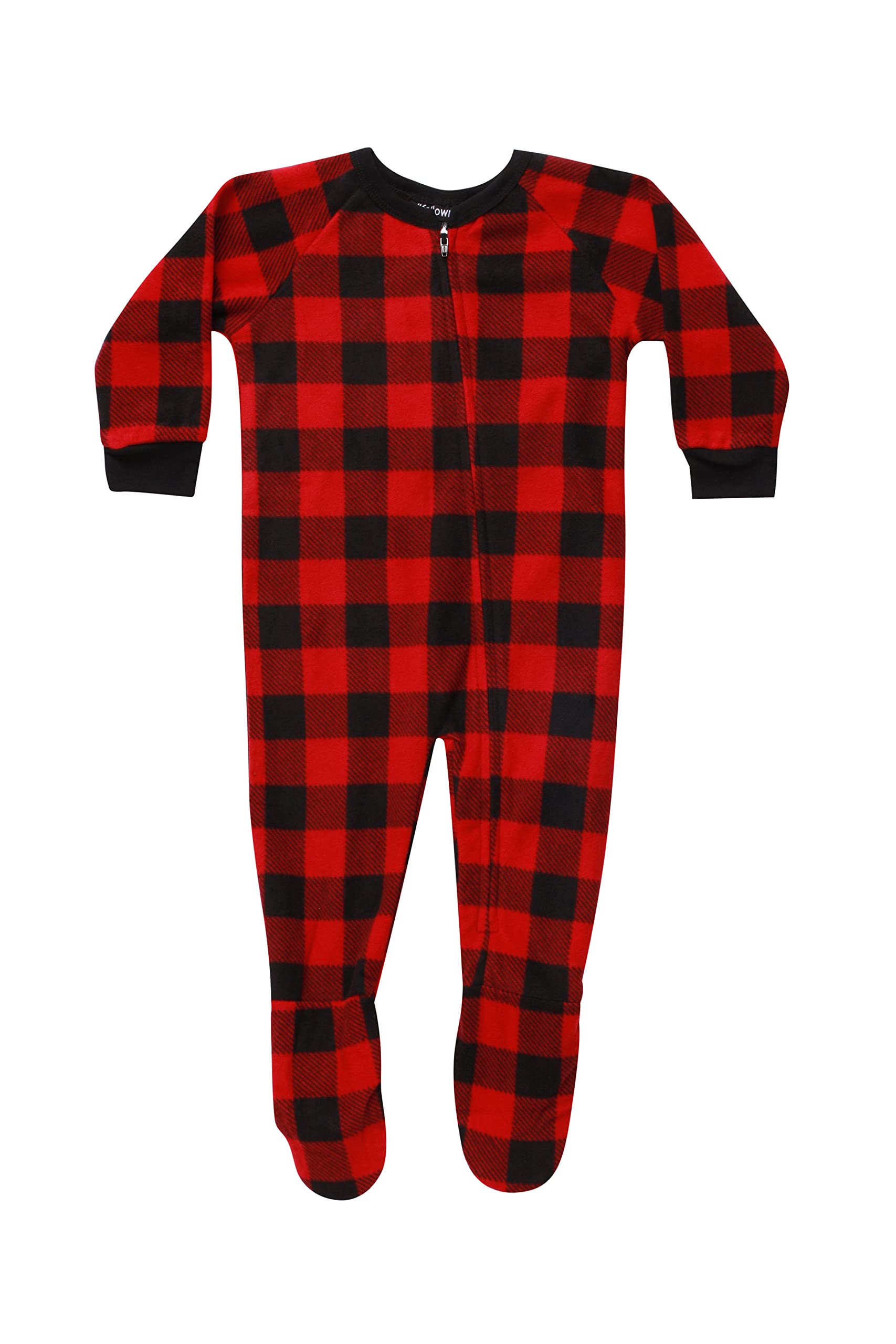 #followme Family Pajamas Buffalo Plaid Microfleece Mens Adult Onesie 6754-10195-XL