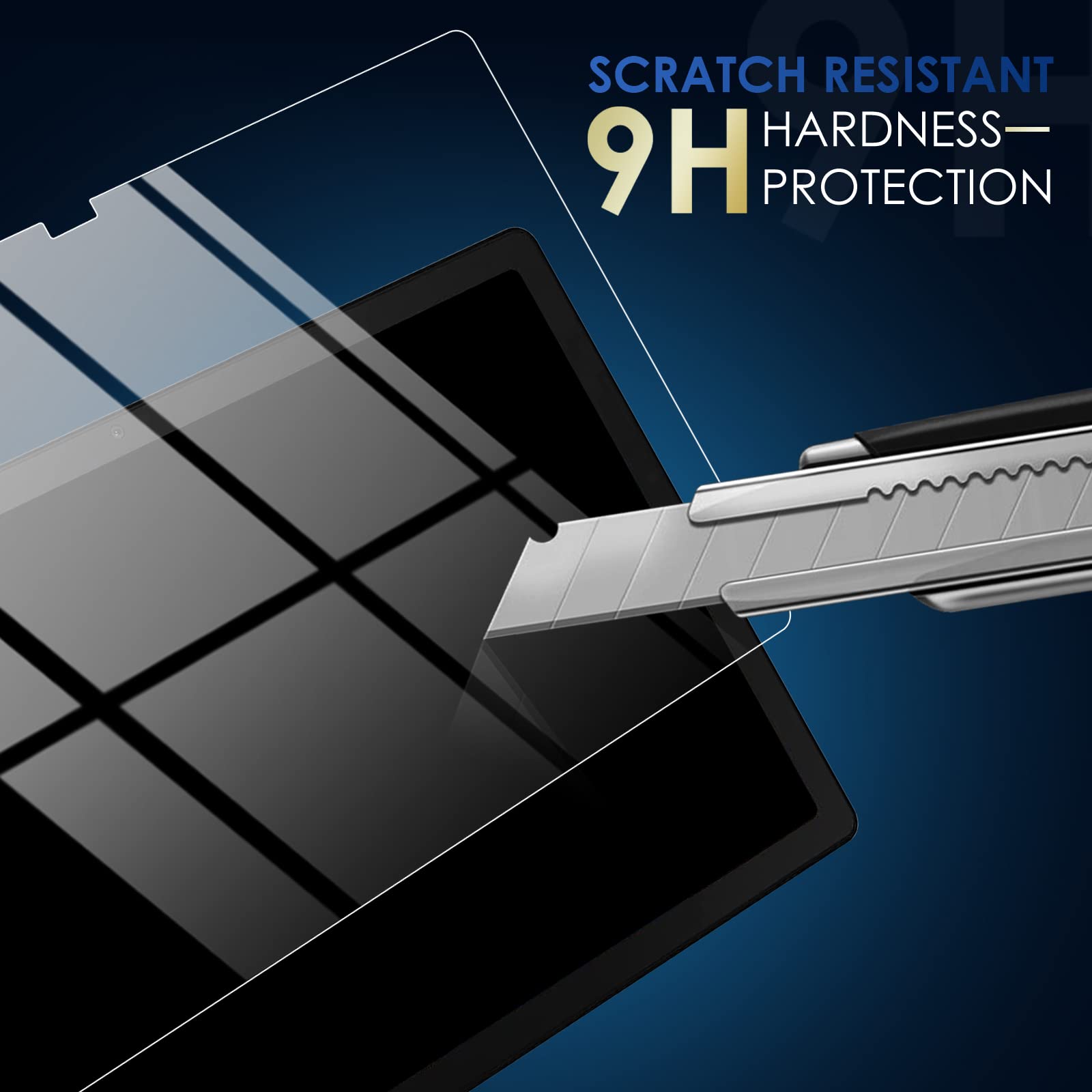 【2-PACK】DETUOSI Screen Protector for Samsung Galaxy Tab A8 10.5" 2022 (SM-X200/ X205/ X207), Ultra-Clear/Case Friendly/Touch Sensitive/Bubble Free/Anti-Scratch Mica Galaxy Tab A8 10.5" Tempered Glass