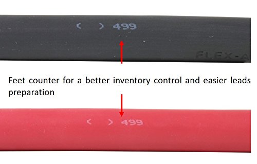 #4 Gauge AWG - Flex-A-PreneĀ® - Welding/Battery Cable - Black & Red - 600 V - Made in USA (100 FEET OF EACH COLOR)
