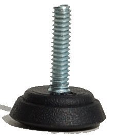 #4204 Adjustable 5/16" Threaded Non-Skid Leveling Glides Black Pad 4-Pack