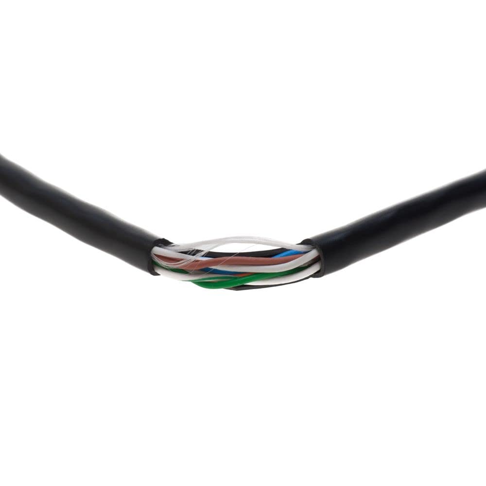 1000ft Cat5e Solid 24AWG Cable UTP Cat5 Bulk Pull Box Network Copper Clad Aluminum Wire (Unshielded (UTP), Black)