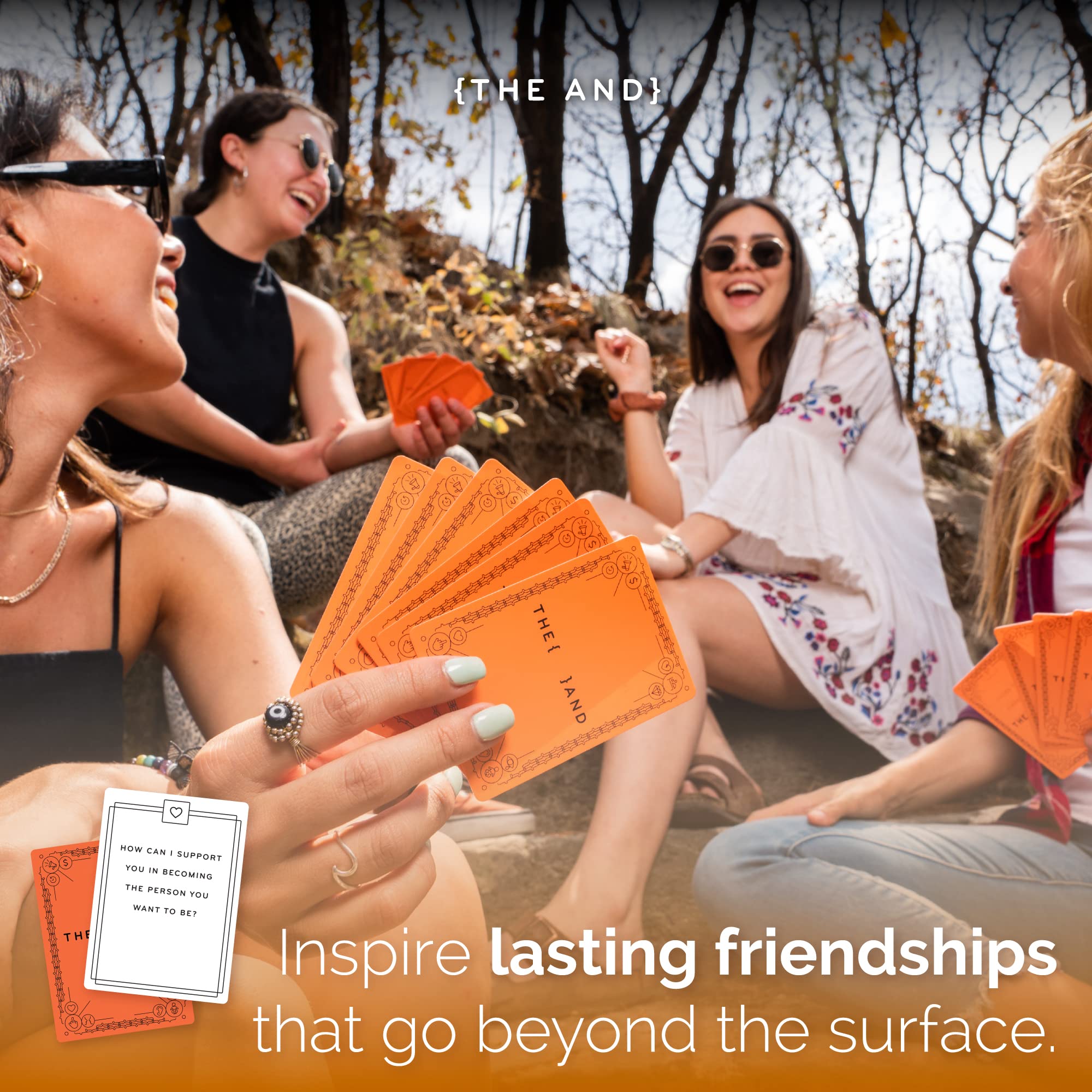 {THE AND} Friends Edition - Conversation Starters to Make Friends Your Best Friends - Fun Getting to Know You Card Game with Questions - Deep Talks at Game Night or Dinner Party by The Skin Deep