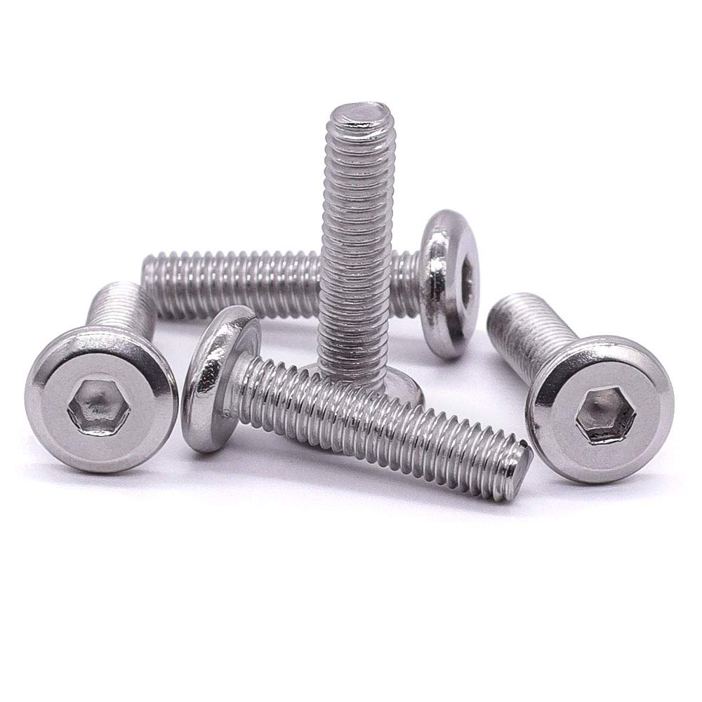 1/4-20 x 1-1/2" Hex Socket Head Cap Screws, 304 Stainless Steel 18-8, Chamfered Countersunk Machine Screws for Furniture, Binding, Machinery, Automotive, DIY Projects, 50 PCS