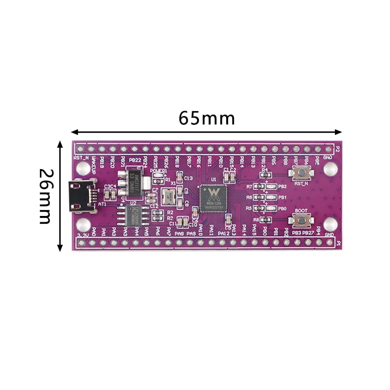 000 JESSINIE W806 IOT MCU Development Board STM32 W806-KIT Internet of Things USB2.0 Microcontroller Board CDK Development Environment Supports UART PWM GPIO SPI I2C I2S