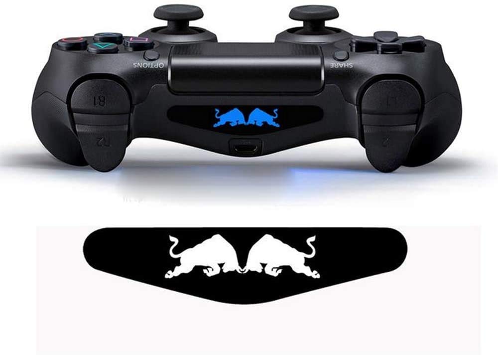 1 PCS Custom Game Light Bar Stickers Decal LED Cover Lightbar Film For PS4 Controller (1Set)