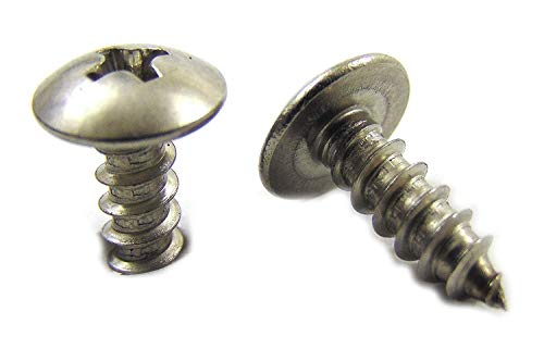#6 x 5/8" Stainless Truss Head Phillips Wood Screw (100pc) 18-8 (304) Stainless Steel Screws by Bolt Dropper, ssd Screws