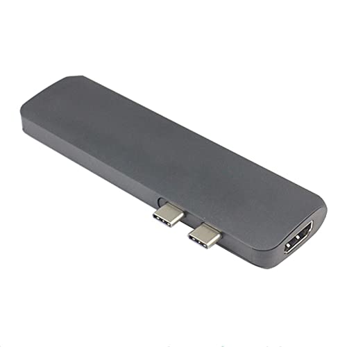 #V2iwOH Double USB Type C to 4K Hdmi 2 USB 3 0 Sd/Tf Card Reader 2 Type C 7 in 2 Hub Adapter