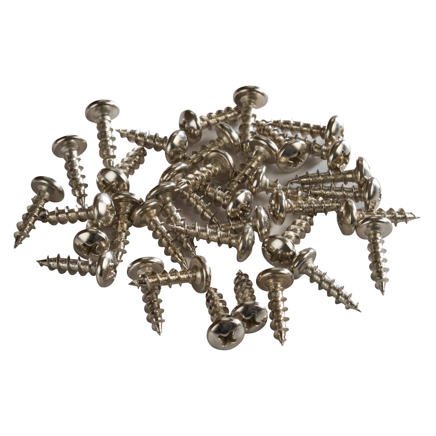 #10 x 3/4" Coarse Deep Thread Phillips Pan Head Screws Nickel Plated, 100 Pack ROKS10X34PPCNP