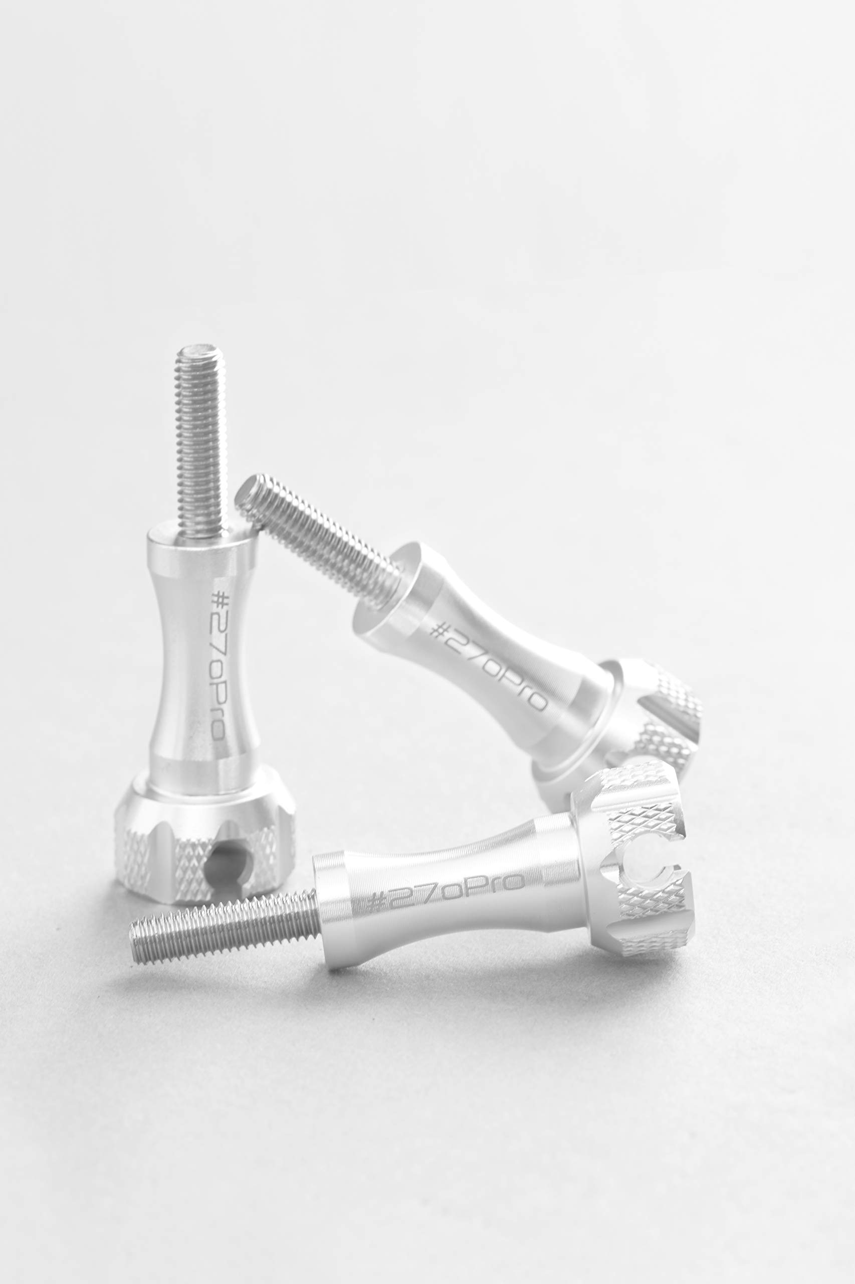 #270Pro | Intuitive Smart Screws & Mini Storage Bag | Tighten for GoPro securely Patented Aluminum Thumb Screw Prevents from Shifting on high-Speed Activities
