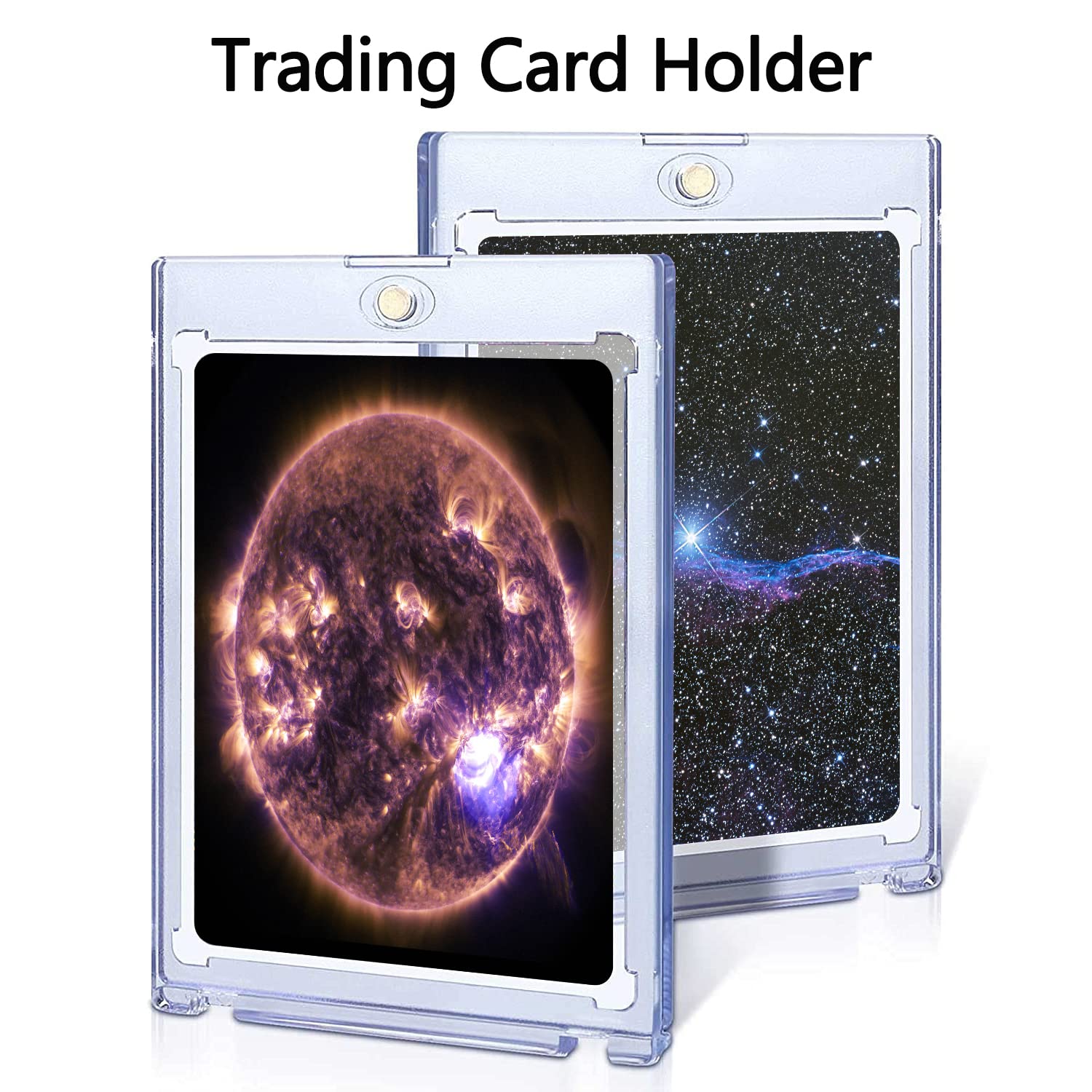 10 ct Magnetic Card Holder 35pt, Trading Card Hard case, Card Protector Hard Plastic, Hard Card Sleeves Display case for Standard Collection Cards