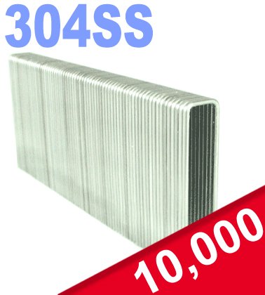 1-3/4" Leg x 7/16" Crown 16GA 304SS N19 Staples 10,000ct | SSN19C2