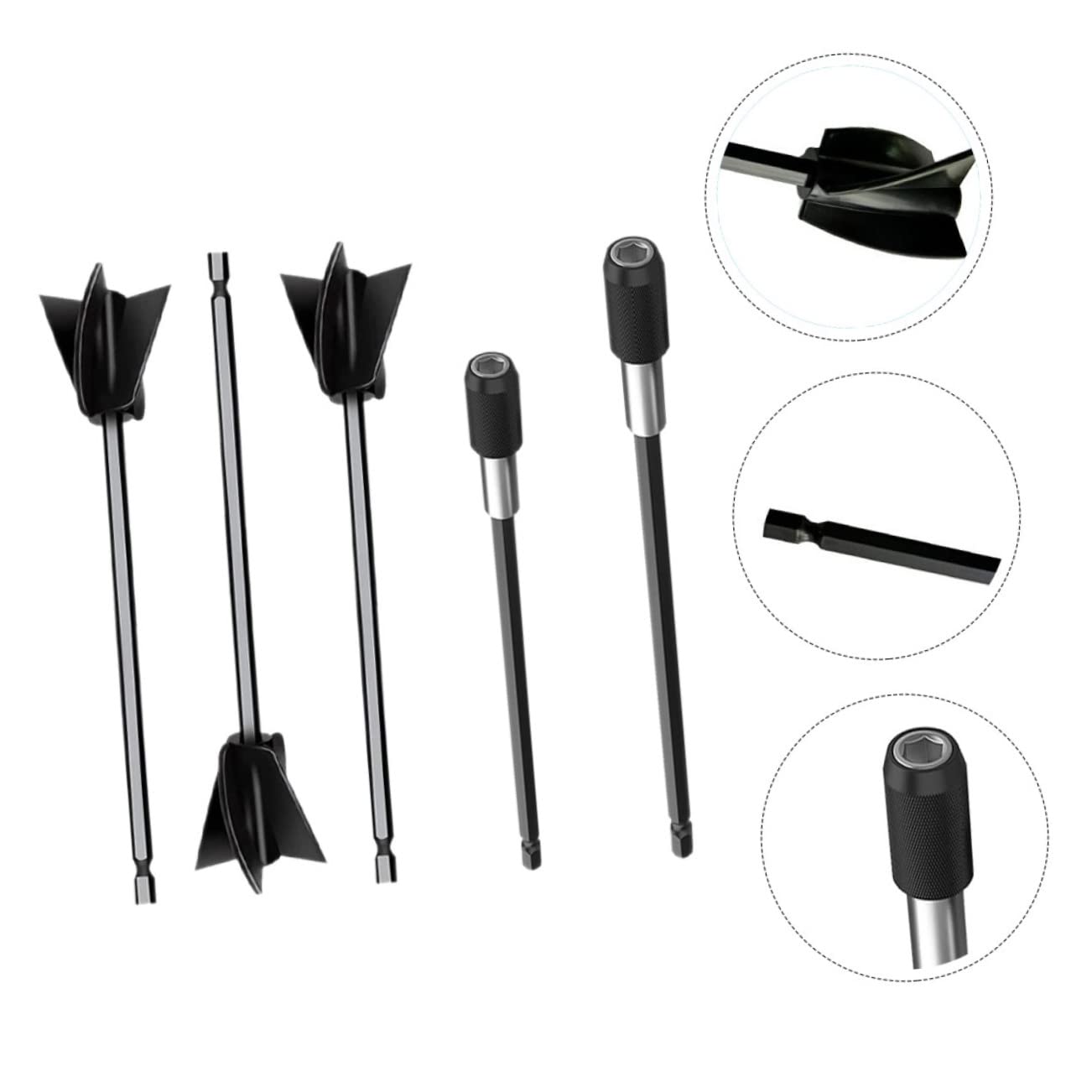 1 Set Epoxy Resin Mixer Drill Paint Mixer Paint Stirrer Resin Mixing Paddle for Drill Resin Stirrer Resin Mixer Paddles Epoxy Mixers Drill Resin Mixer Drill Epoxy Mixer Paddles