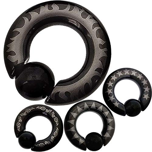 00 gauges plugs tunnels ear gauges captive bead ring double flared stretching taper 0g 0 gauges 8mm