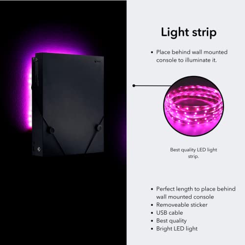 1 feet/0.5M Light Strip by FLOATING GRIP - LED Light Strip with USB Plug and Removeable Sticker on The Back. (Pink)