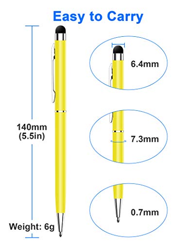 12 Pack Stylus Pens for Touch Screens innhom Stylus Pen for ipad Compatible with iPad iPhone Tablets Samsung Kindle and Black Ink Ballpoint Pens-2 in 1 Stylists Pens
