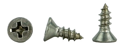 #6 X 3/8" Stainless Phillips Flat Head Sheetmetal Screw (3/8" to 2" in Listing) 100 Sheet Metal Screws, 82 Degrees (#6 x 3/8")
