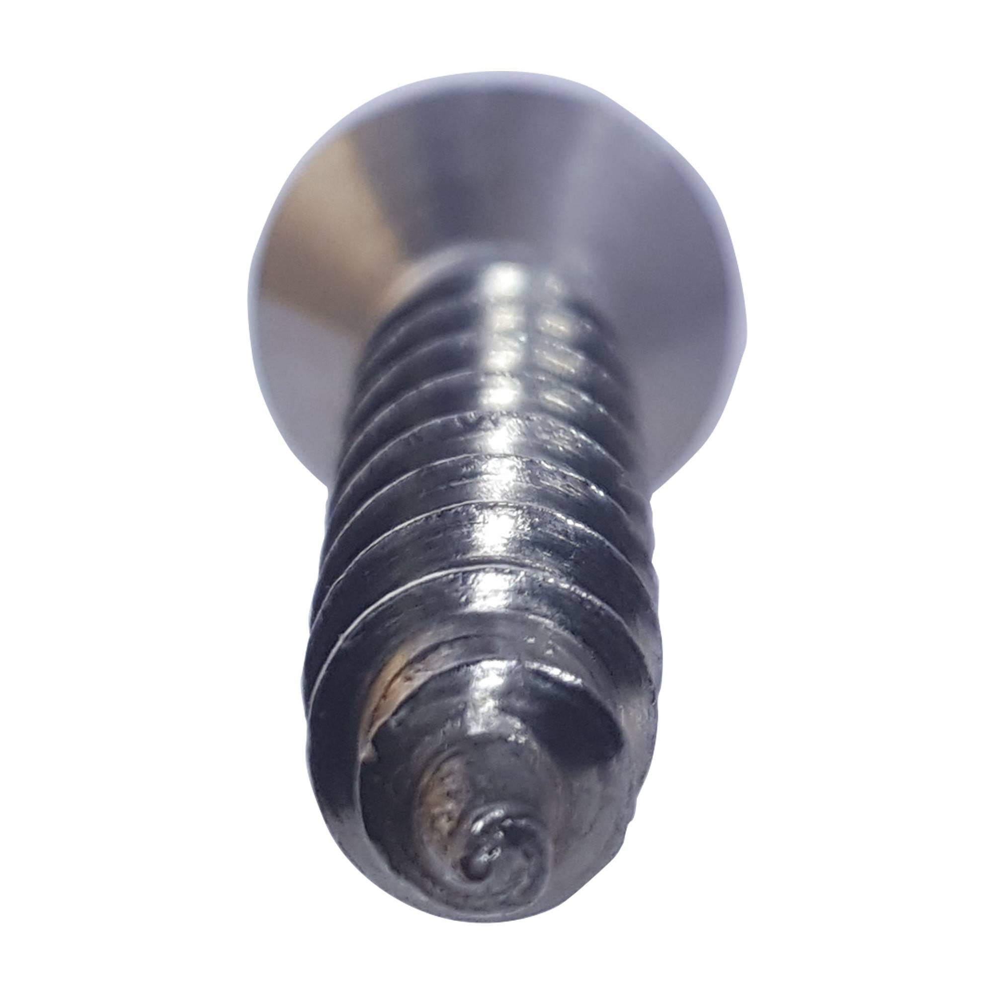 #4 x 3/4" Flat Head Sheet Metal Screws, Phillips Drive, Stainless Steel 18-8, Full Thread, Bright Finish, Self-Tapping, Quantity 100 by Fastenere