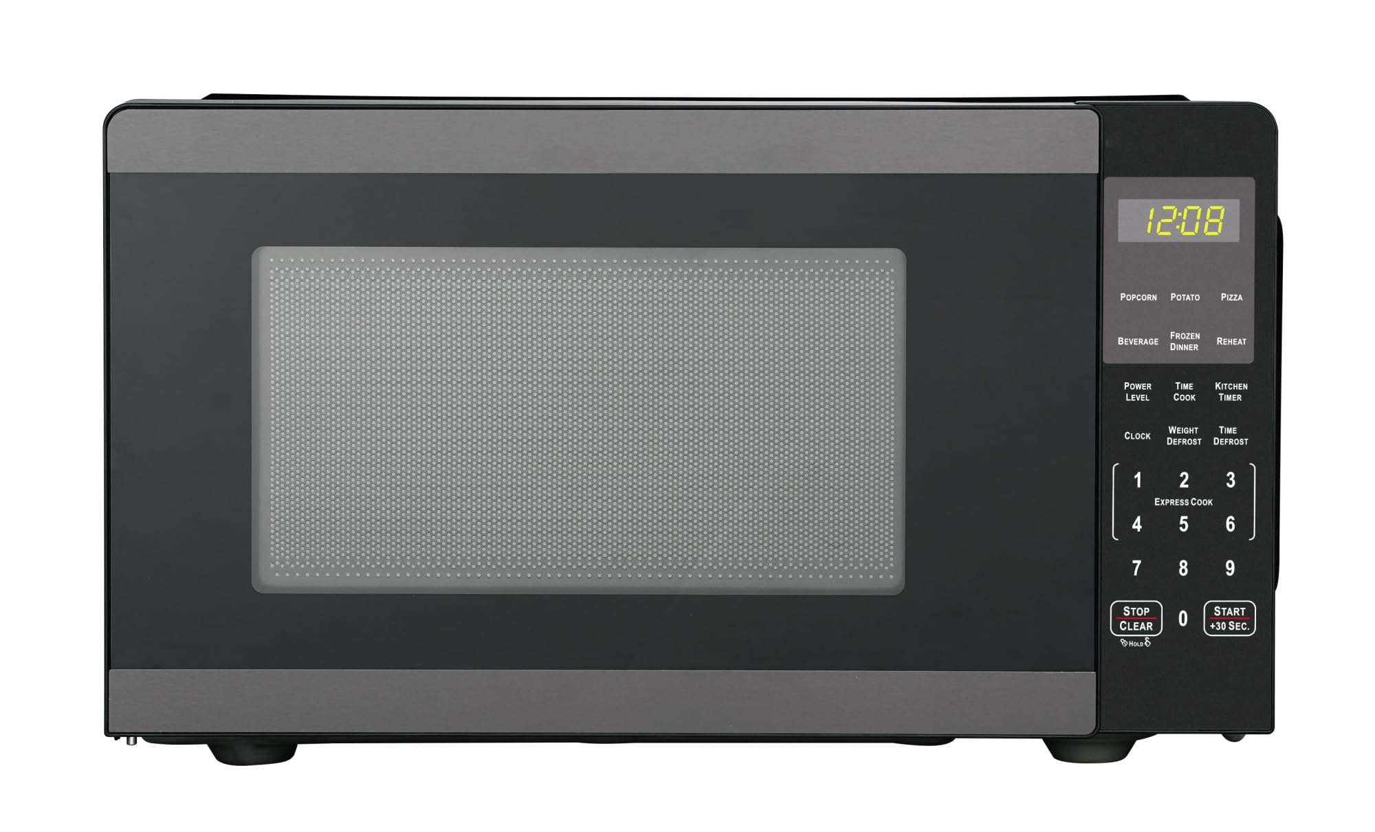 0.9 Cu ft Countertop Microwave Oven, 900 Watts, Stainless Steel, New (Color : Black Stainless Steel)